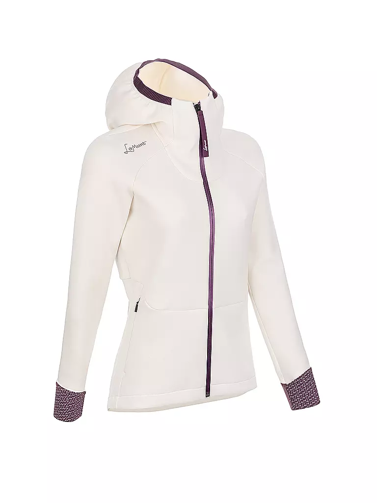 LAMUNT Damen Fleecejacke Antje Thermal Hoodie weiss